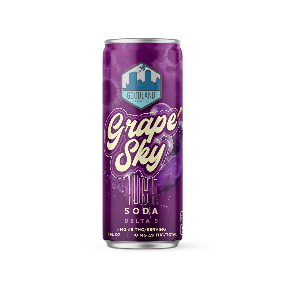 Goodland Extracts 10mg Delta 9 Grape Sky High Soda 4-Pack | IncredMed